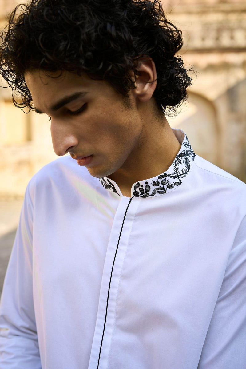 dash and dot - Embroidered Bandi, Shirt and Pant