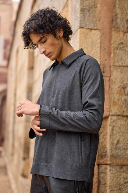 Contrast Stitch Shirt | Waxed Denim Jean – dash and dot