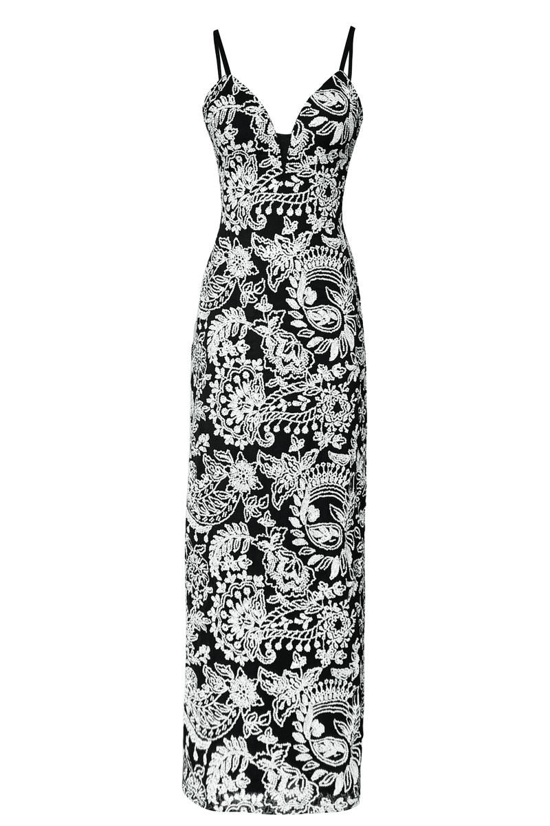dash and dot - Signature B&W Sequin Gown