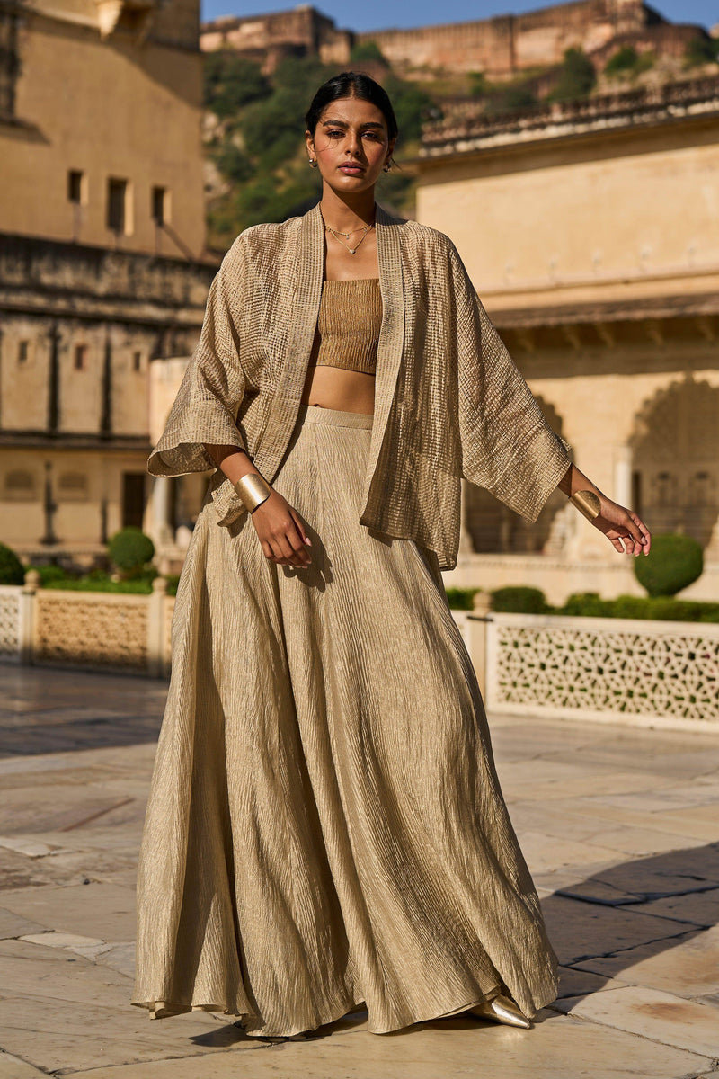 dash and dot - Gold Tissue Skirt