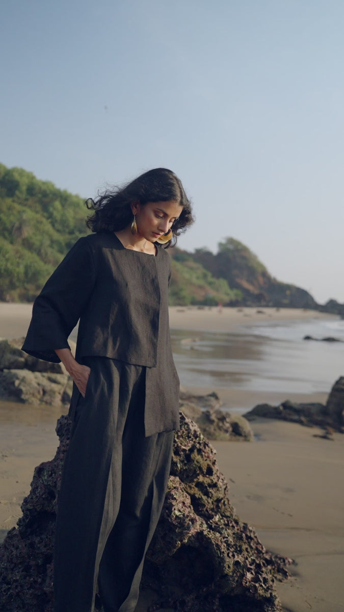 Uneven Hem Linen Set – dash and dot